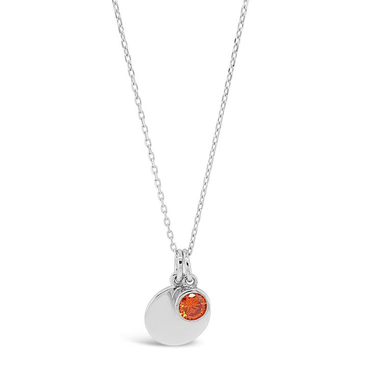 Absolute Sterling Silver Birthstone Disc Pendant | Kilkenny Design
