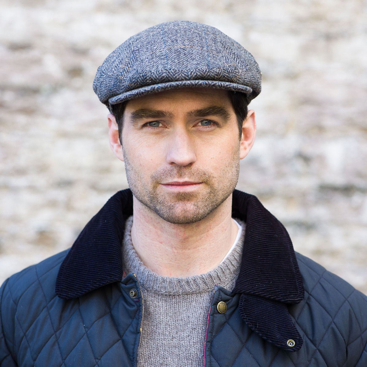 Mucros Weavers Men's Kerry Cap Grey Herringbone | Kilkenny Design