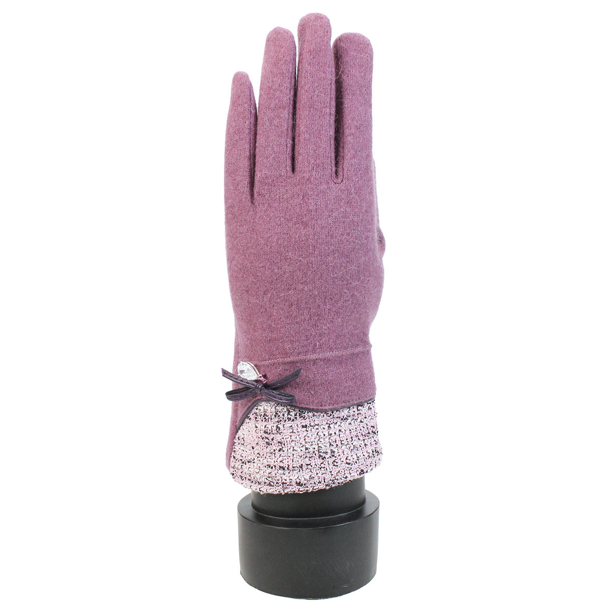 Ladies Luxury Wool Golves With Cuff Detail Pink | Kilkenny Design