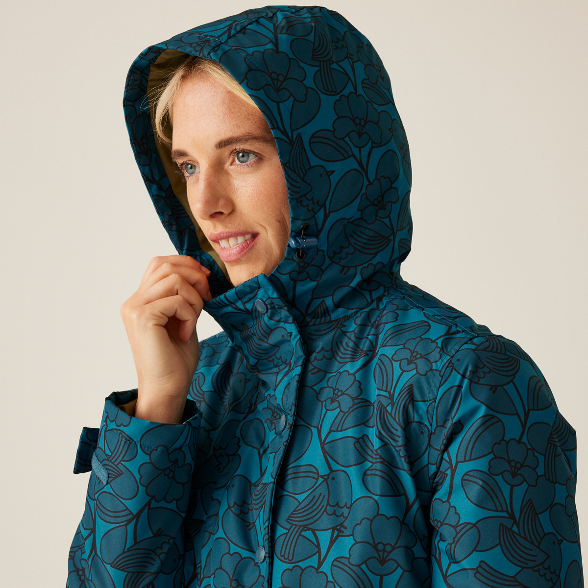 Regatta Orla Kiely Mid Length Waterproof Jacket Birdy Blue | Kilkenny ...