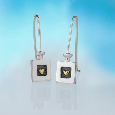 Alan Ardiff Heart Of Gold Drop Earrings | Kilkenny Design