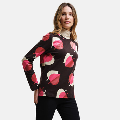 Regatta Orla Kiely Long Sleeve Winter Tee Shadow Elm Pink | Kilkenny Design