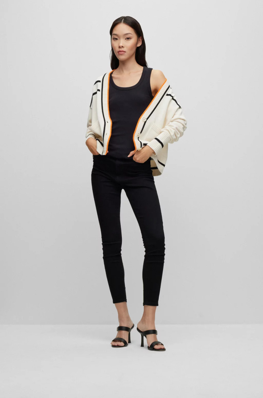 BOSS HIGH-RISE CROP JEANS MAYE 50489812 - HUGO BOSS NZ