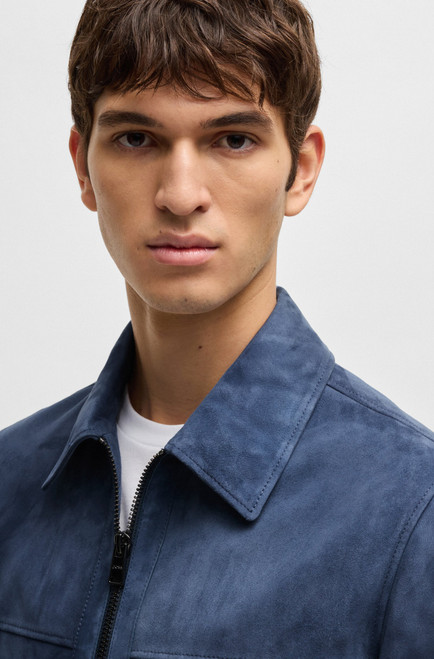 BOSS SUEDE LEATHER JACKET H-MALBANO 50528014 - HUGO BOSS NZ