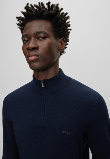 BOSS QUARTER ZIP KNIT MARLO 50500782 - HUGO BOSS NZ
