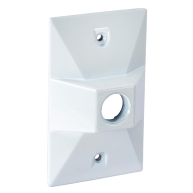 Topaz WCR1150W | WCR1150W 1/2-inch Weatherproof 1-Hole White Rectangle ...