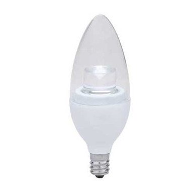 Topaz 79981 | 5W LED B11 Clear Torpedo Candelabra Base Bulb 3000K ...