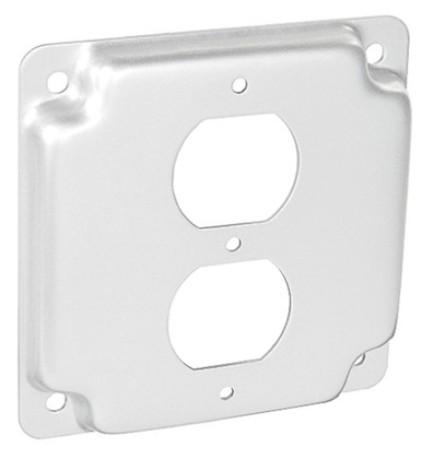 Topaz G1938-SS | 4-inch Sq Exposed Work Cover Duplex Ss | 48 785592116376