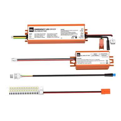 ESL Vision ESL-EMG-KIT1-8W | Emergency Backup Battery Kit Unit, 8 Watts ...