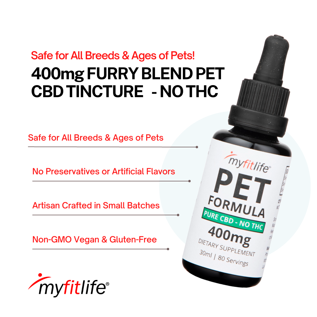 400mg PET CBD PURE CRYSTALLINE FURRY BLEND TINCTURE - NO THC