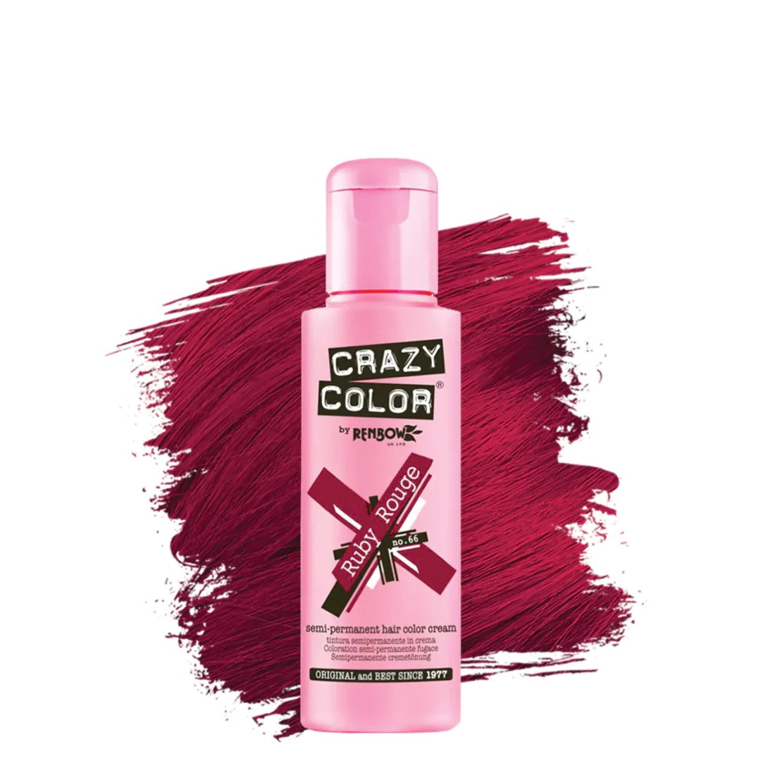 Crazy Color Semi Permanent Hair Colour 100ml-Ruby Rouge #066