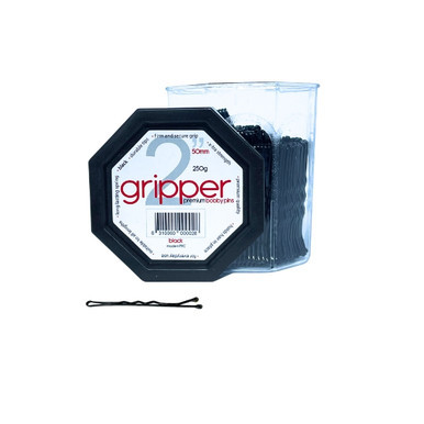 Gripper 50mm BLACK Bobby Pins