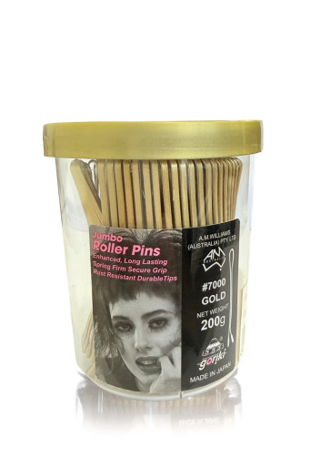 555 Jumbo Roller Pins 3" – Gold – Secure Hair Hold