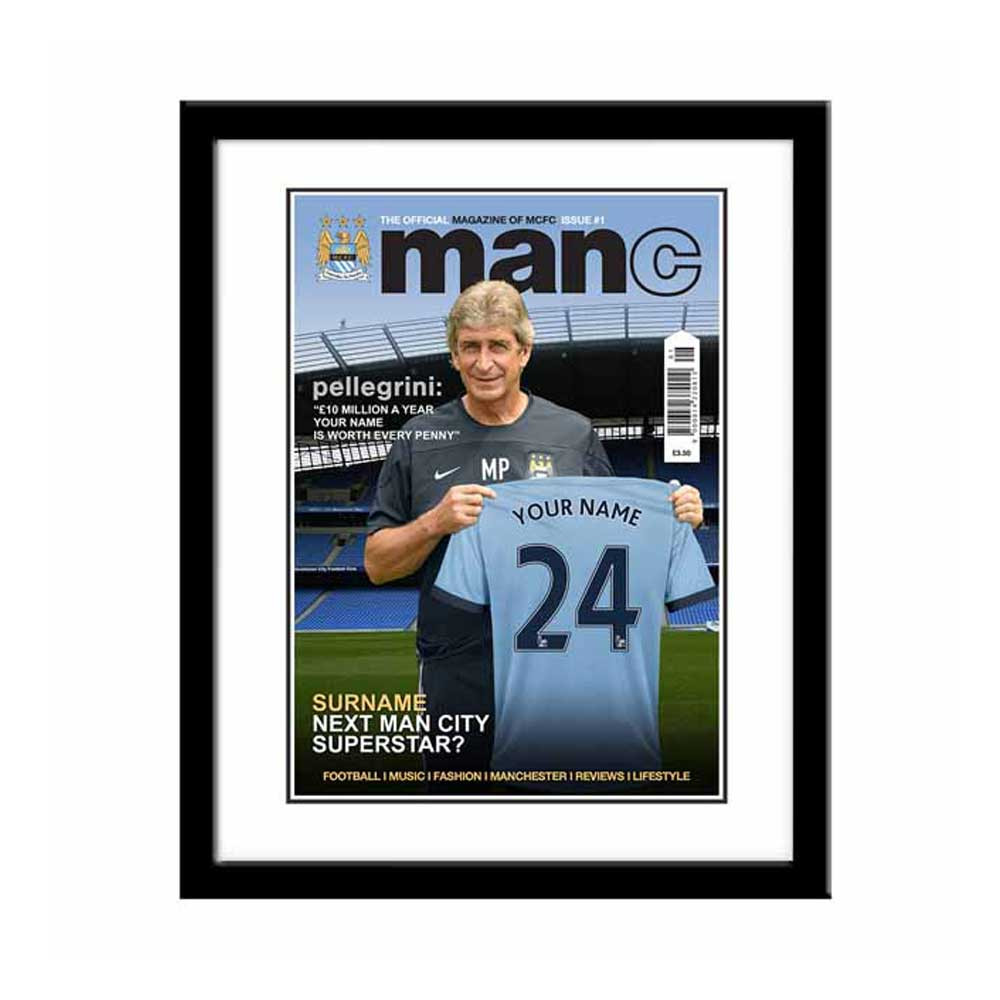 Manchester City F.C. Magazine Cover - Personalised Football Gifts