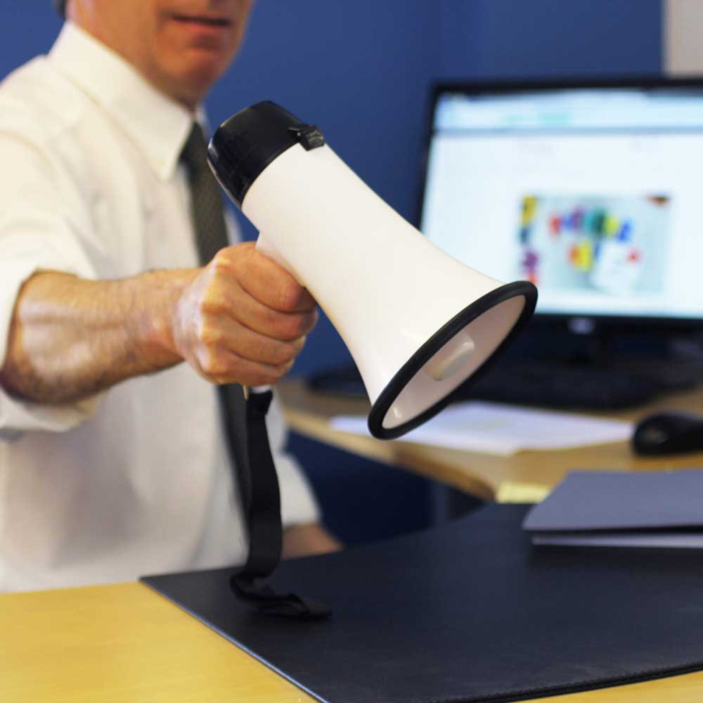 Voice Blaster Megaphone. Make your views extremely vocal.