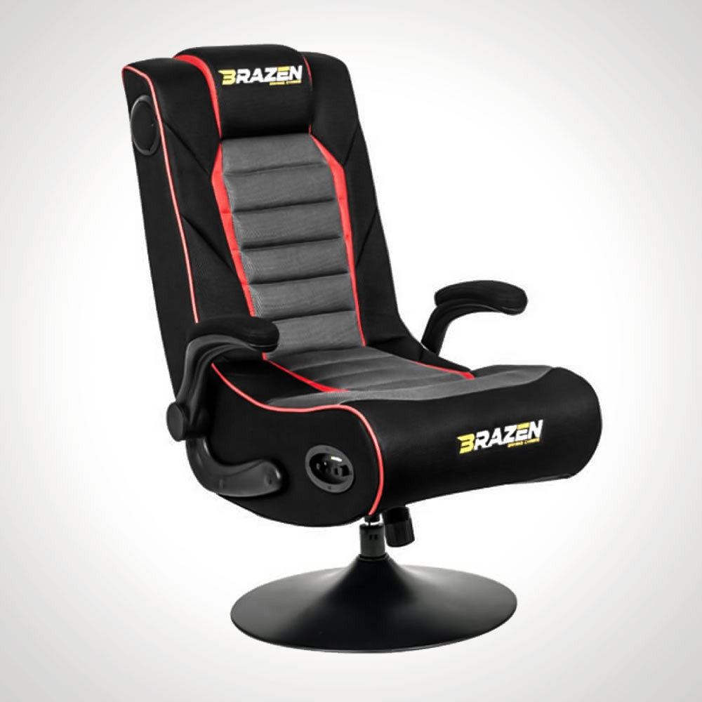 BraZen Serpent Gaming Chair – Black, Grey and Red
