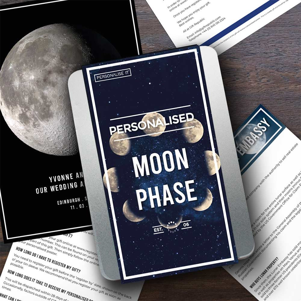 Personalised Moon Phase Gift Tin