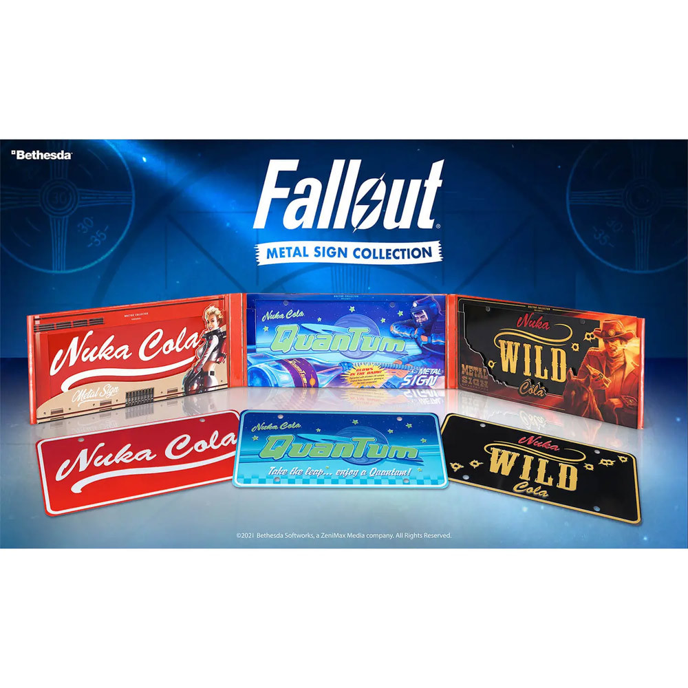 Fallout Nuka Cola Metal Signs Triple Pack Limited Edition