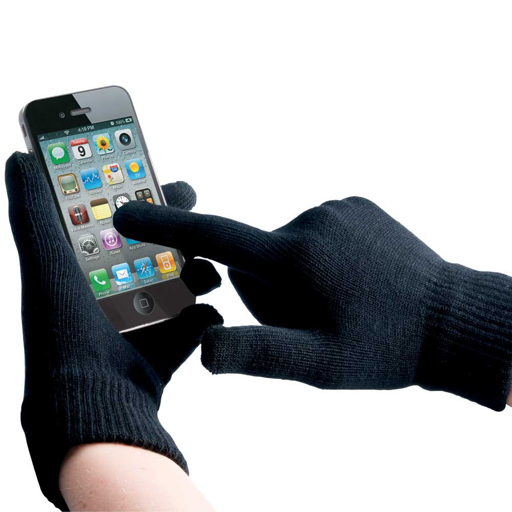 Touch Screen Gloves Black - Keep Hands Warm - Smartphone Smudge Free