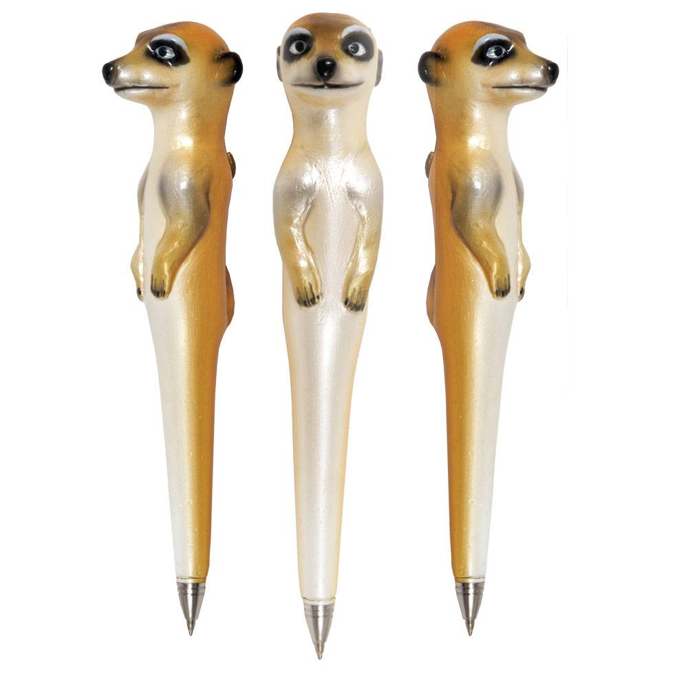 Meerkat Pen with Refillable Ink - Novelty Meerkat Stationary Gift