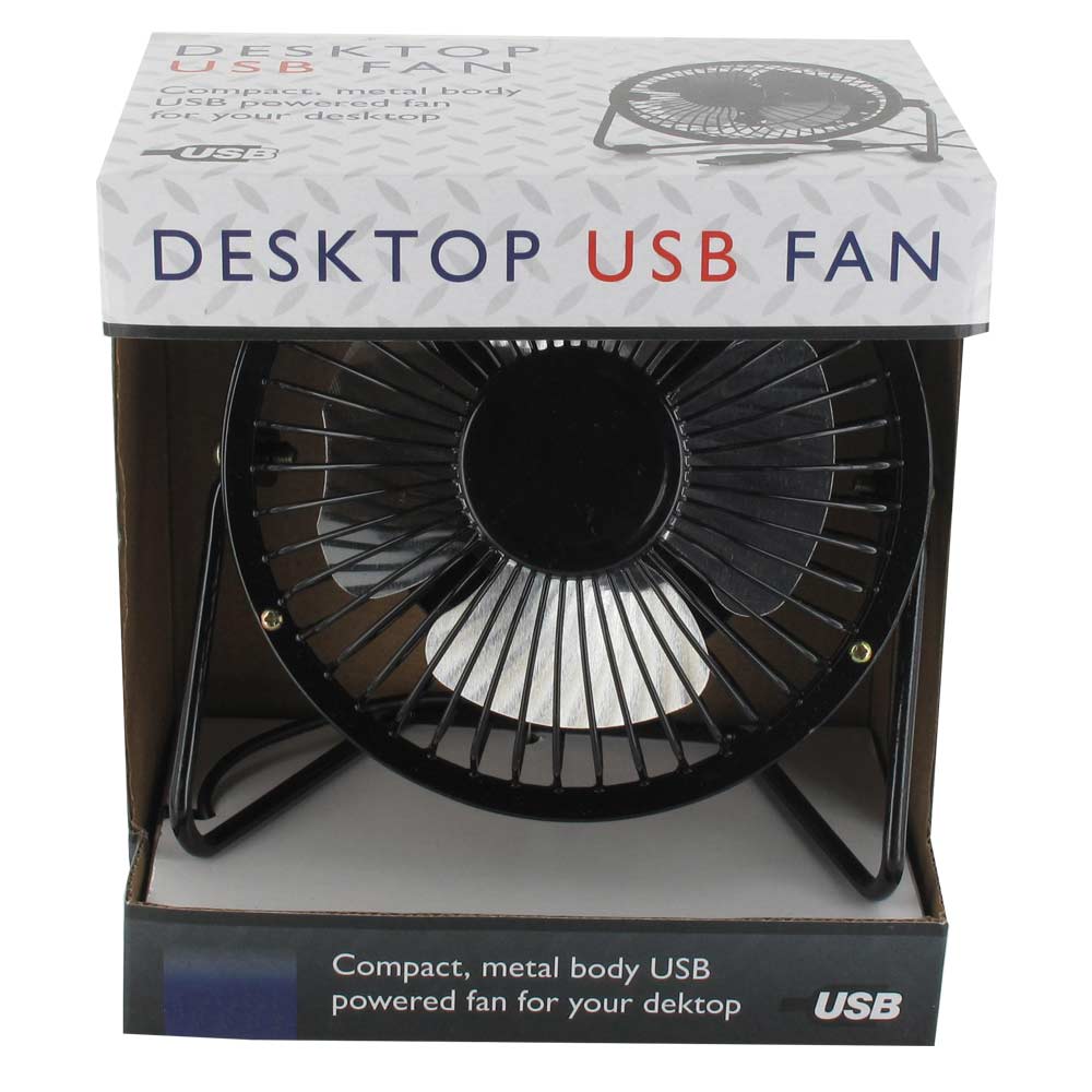 USB Retro Desktop Fan Black - Great Office Gadget for Home or at Work ...