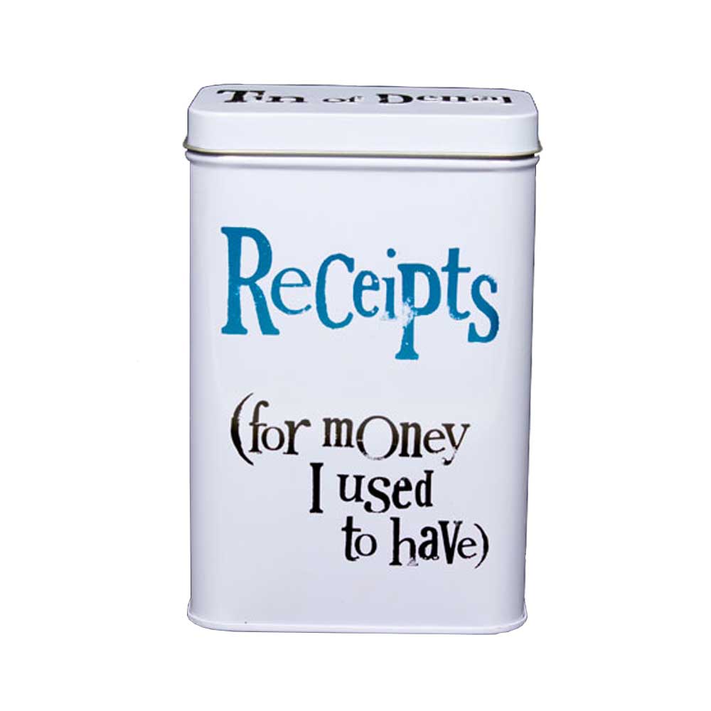 Receipt Tin - Store All Of Your Precious Receipts In This Compact Tin