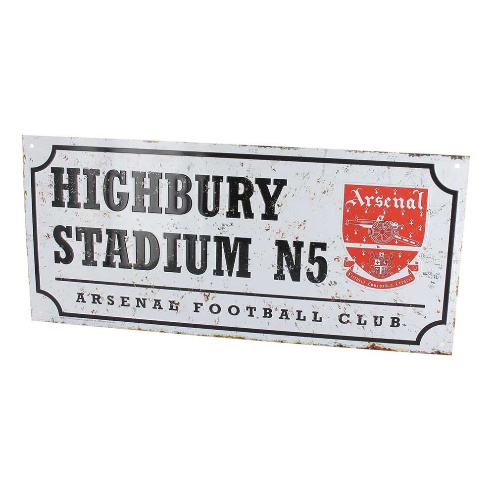 Highbury Staduim FC Retro Street Sign - Gunners Football Memorabilia