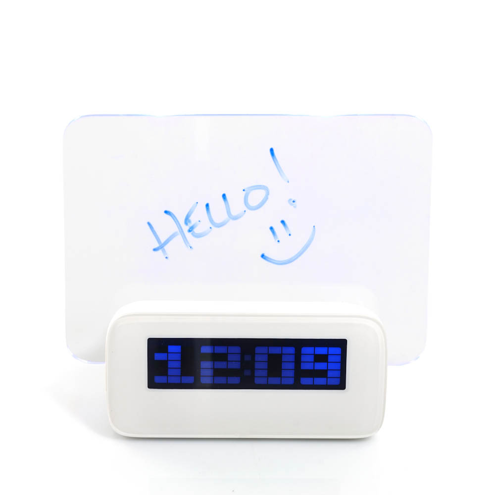 Scribble Clock - Battery powered LCD backlit message clock