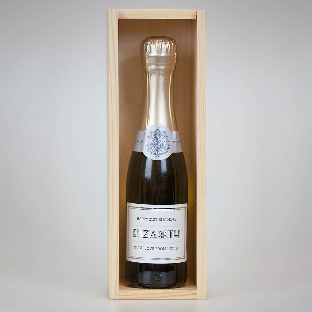 Personalised Mini Prosecco with Presentation Box