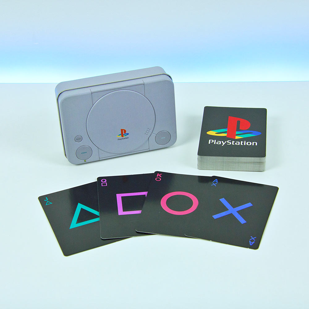 PlayStation Playing Cards in a Console-Themed Tin