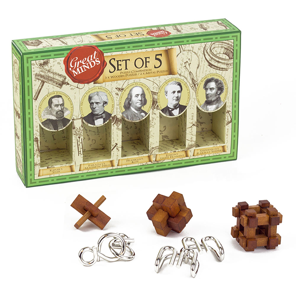 Great Minds Set of 5 Puzzles by Professor Puzzle