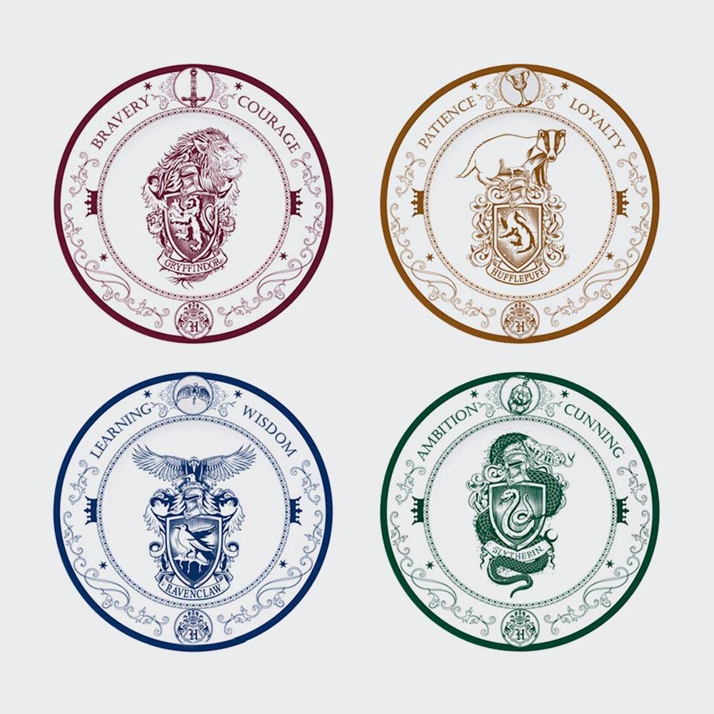 Harry Potter Hogwarts Houses Plate Set – Set of 4