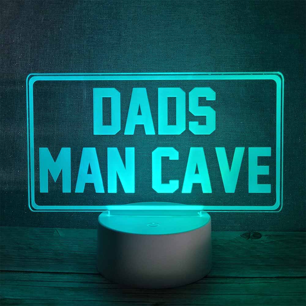 Personalised Man Cave Colour Changing Desk Lamp
