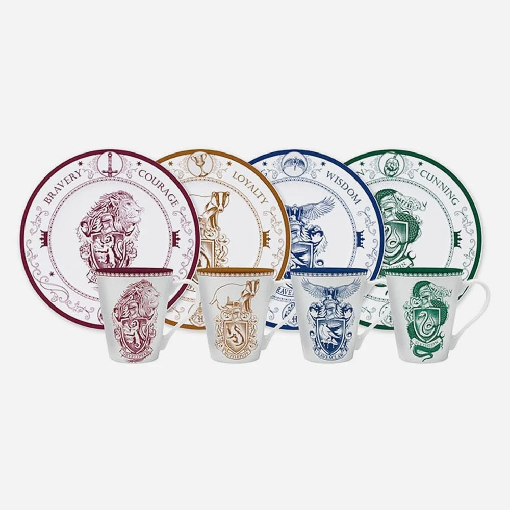 Harry Potter Hogwarts House Plate and Mug Set