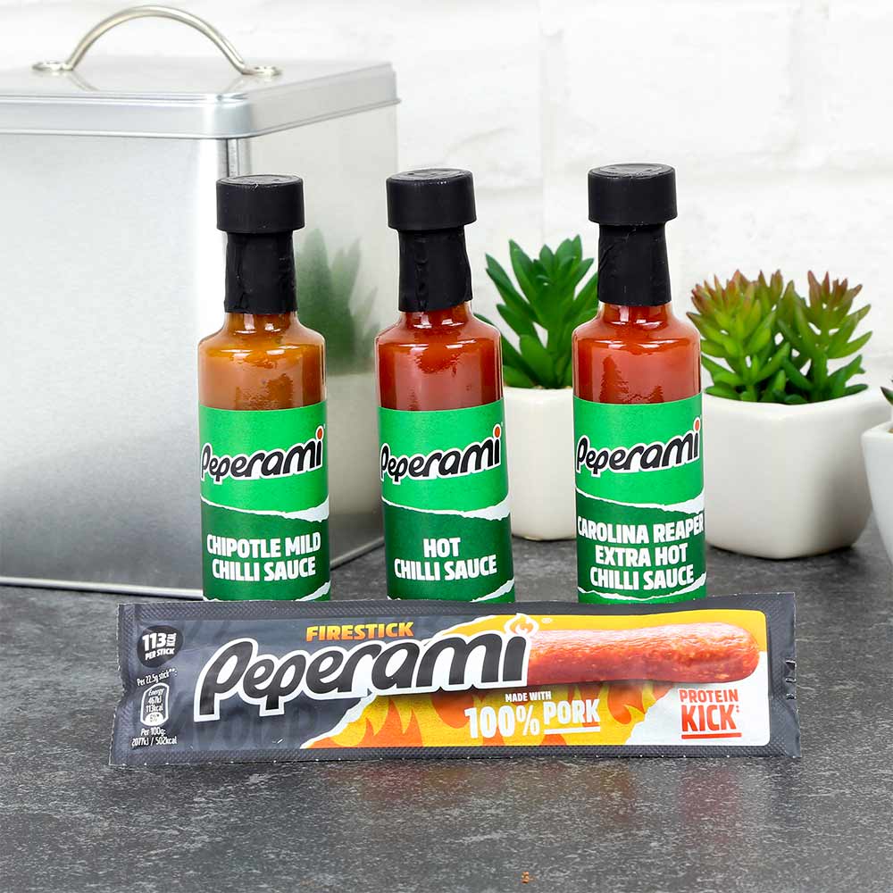 Peperami Hot Sauce and Firesticks Gift Set