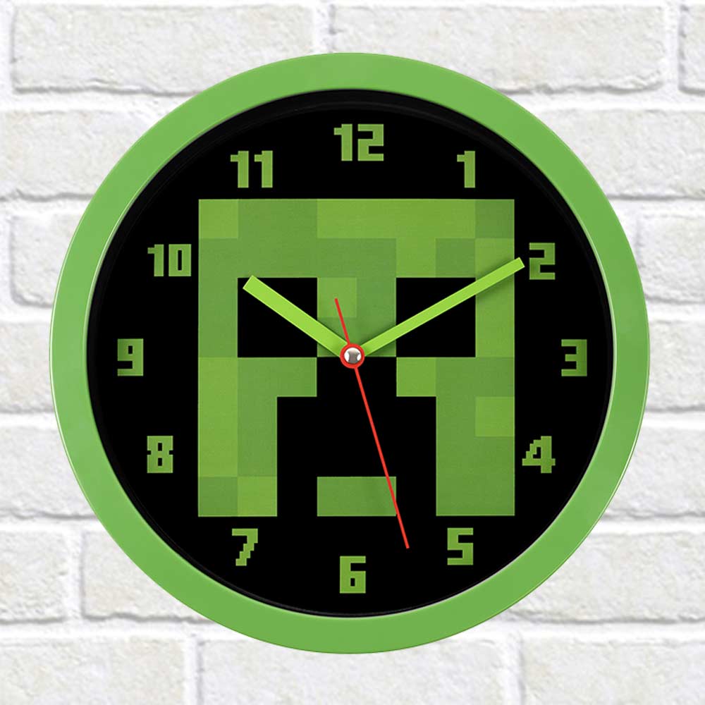 Minecraft Creeper Face Wall Clock