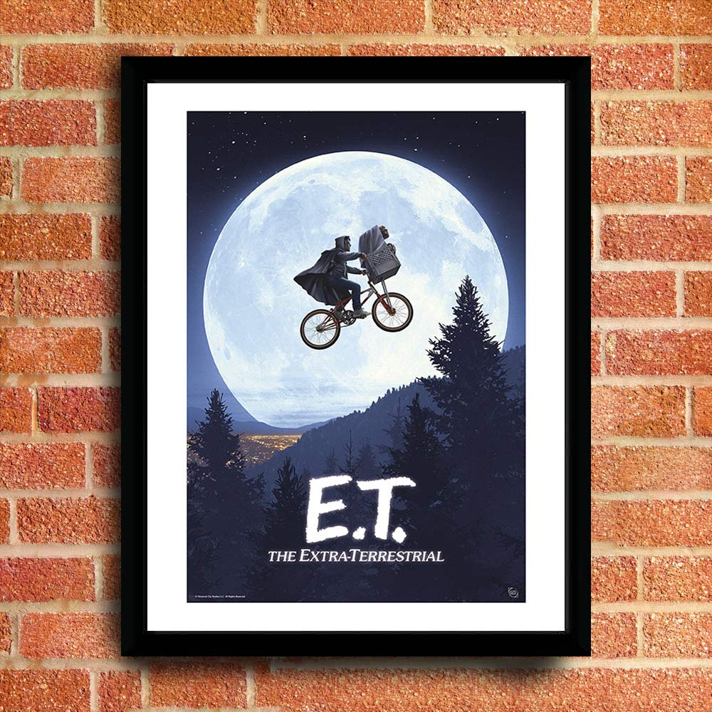 E.T. Iconic Moon Scene Framed Collectors Print