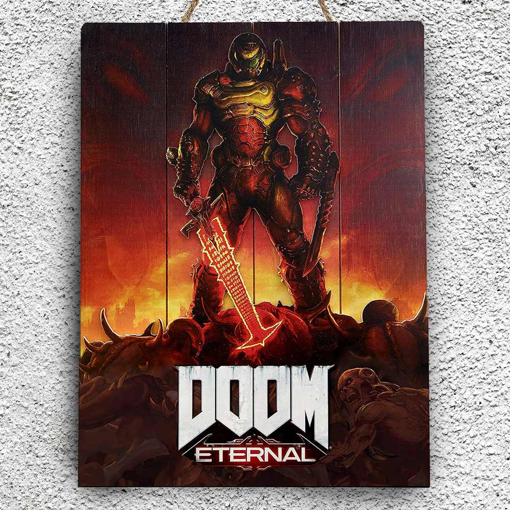 Doom Eternal Collectable Wall 3D Wood Art