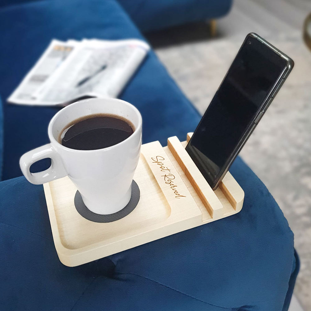 Personalised Sofa Coaster Phone Stand