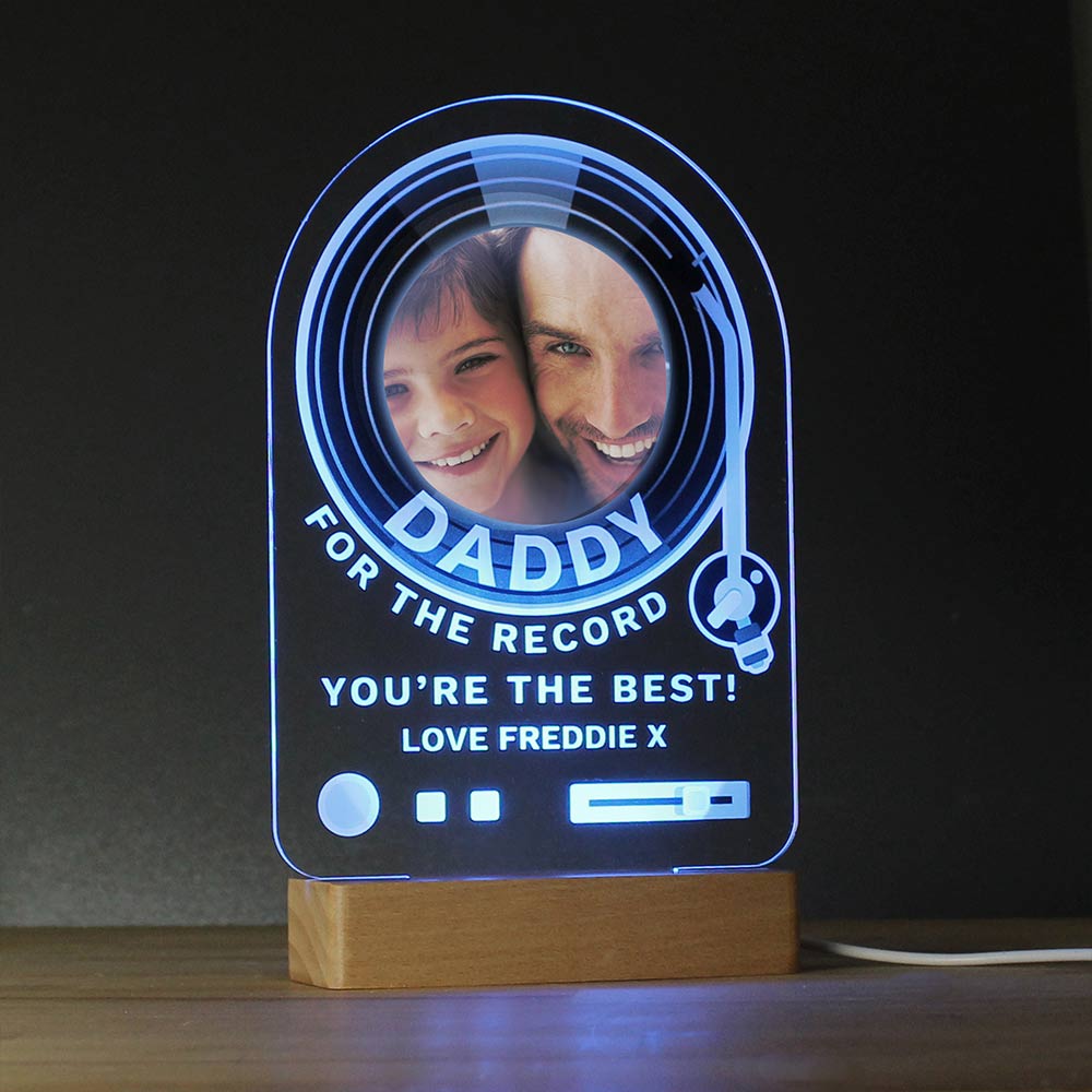 Personalised Photo Record LED Light