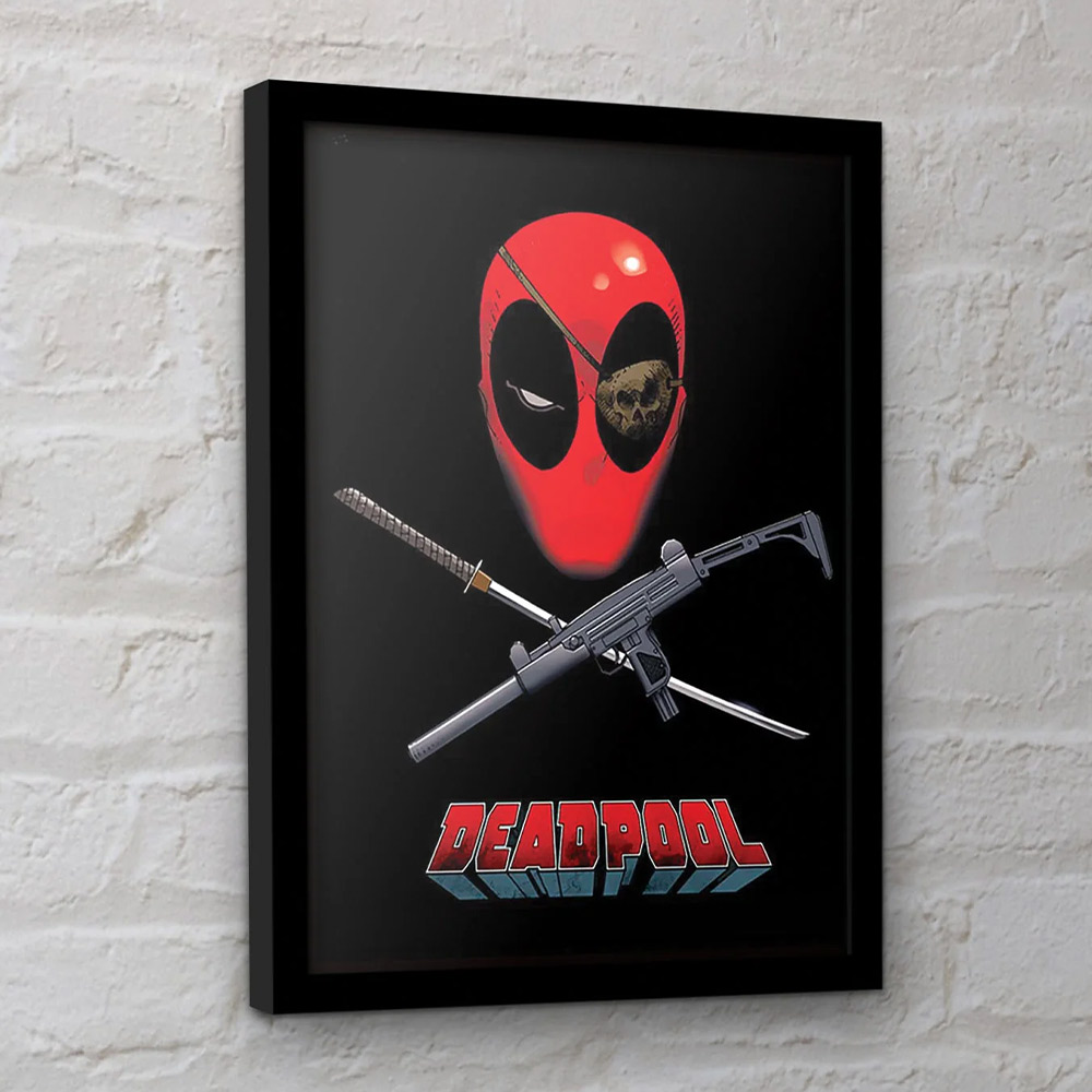 Deadpool Eye Patch Framed Collector Print - 30 x 40 cm