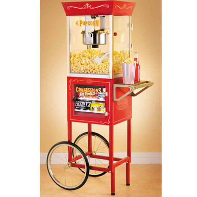 Old Fashioned Popcorn Cart. Retro styled popcorn maker.