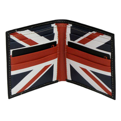 Become patriotic with our black leather Union Jack Wallet
