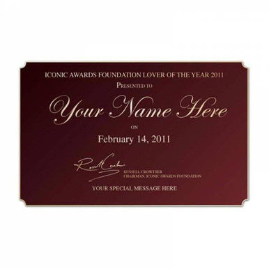 Personalised Lover of the Year Award - Romantic Valentine's Day Gift