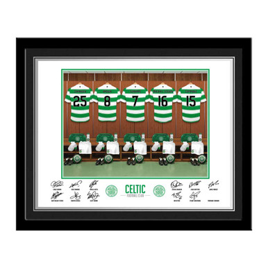 Personalised Celtic FC Dressing Room Photo - Football Memorabilia