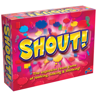Shout Card Game . Giant Picture Cards tests with verbal challenges