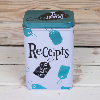 Receipt Tin - Store All Of Your Precious Receipts In This Compact Tin