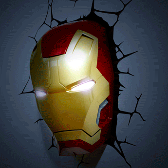 Iron Man 3 Face 3D Deco Light | Menkind