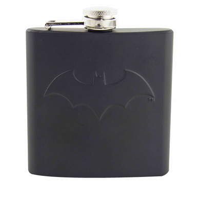 Batman Hip Flask - Stainless Steel With Black Anodised Finish