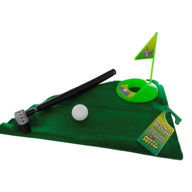 Toilet Golf - Novelty Bathroom Game - With 'Green', Putter & Balls